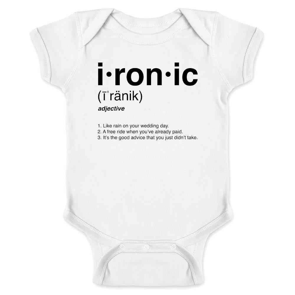 Ironic Isnt It? Definition 90s Song Funny Baby Bodysuit – Gotham Gifts ...