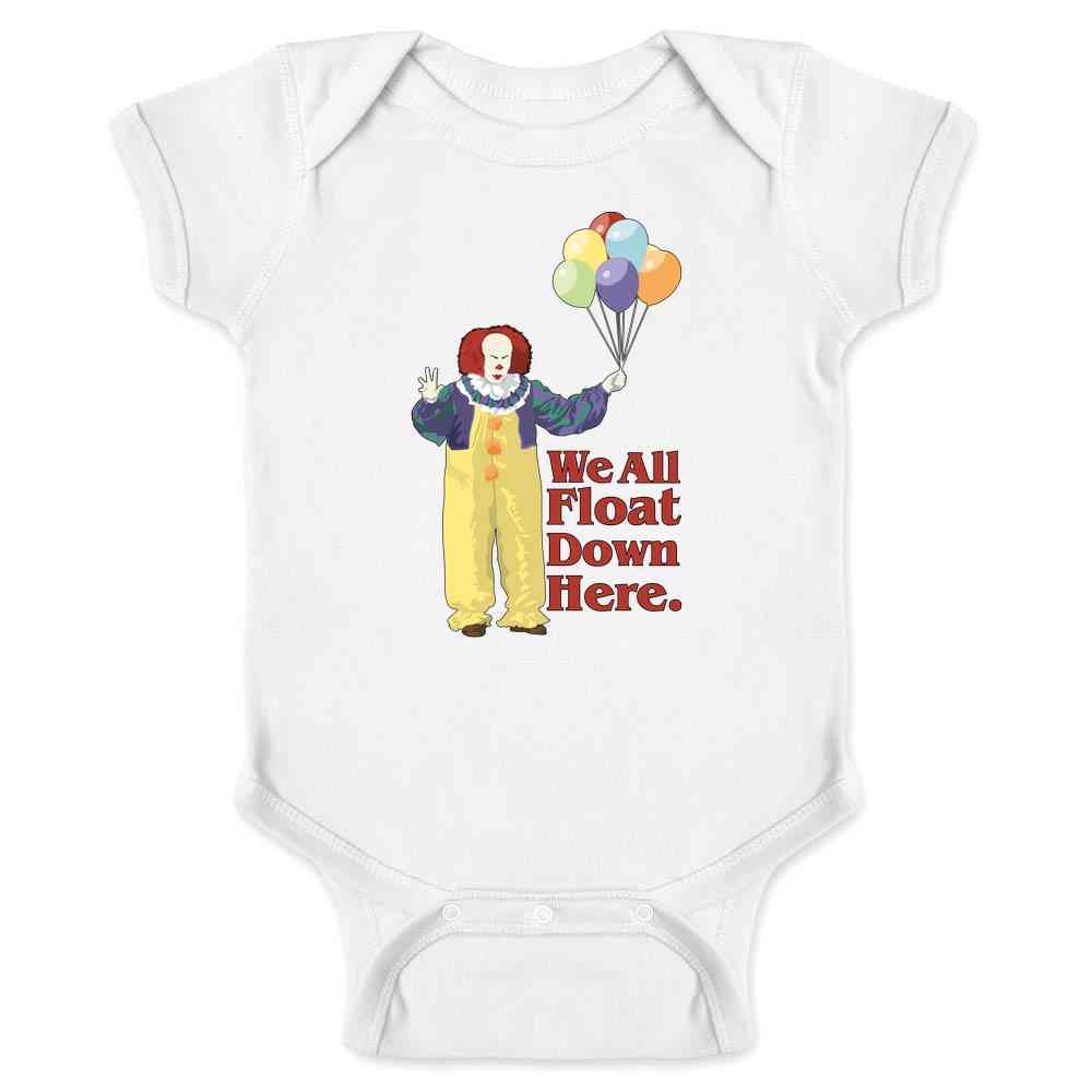 Clown Float Down Here Minimalist Horror Spooky Baby Bodysuit – Gotham ...