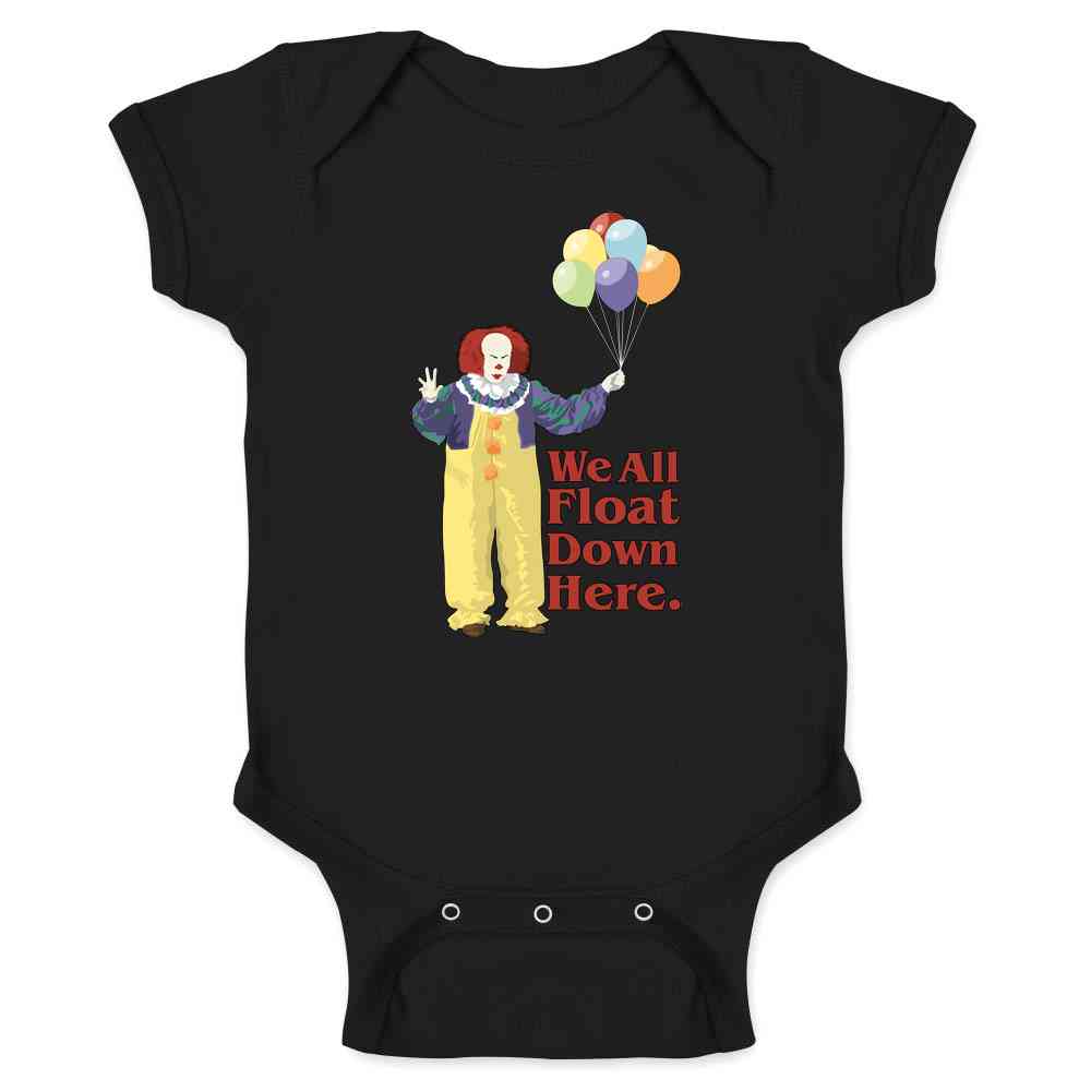 Clown Float Down Here Minimalist Horror Spooky Baby Bodysuit – Gotham ...