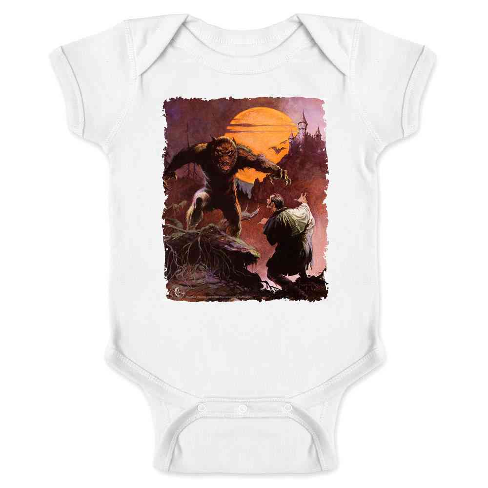 Wolfman by Frank Frazetta Art Halloween Werewolf Baby Bodysuit – Gotham ...