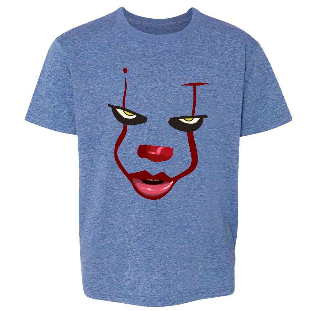 Clown Face Horror Scary Movie Halloween Spooky Kids & Youth Tee ...