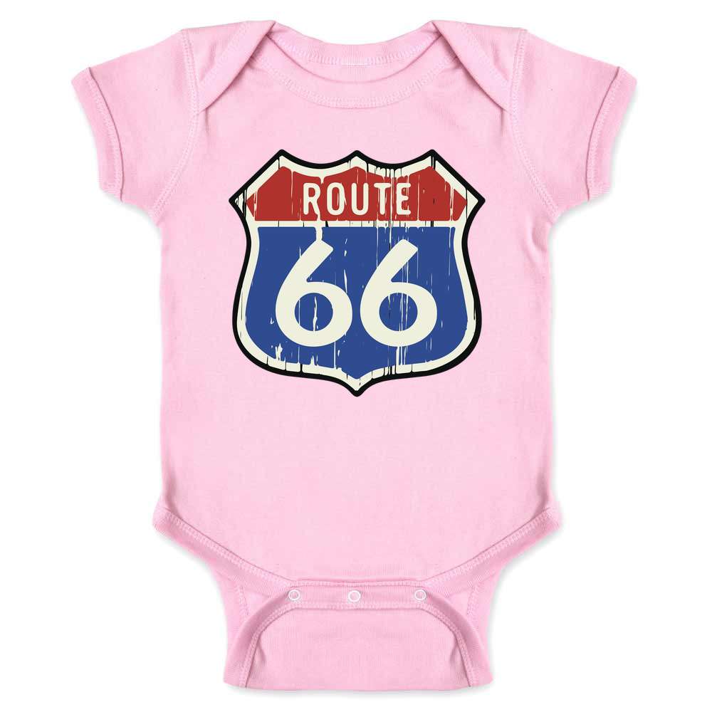 Route 66 Road Sign Retro Vintage Classic Baby Bodysuit – Gotham Gifts ...