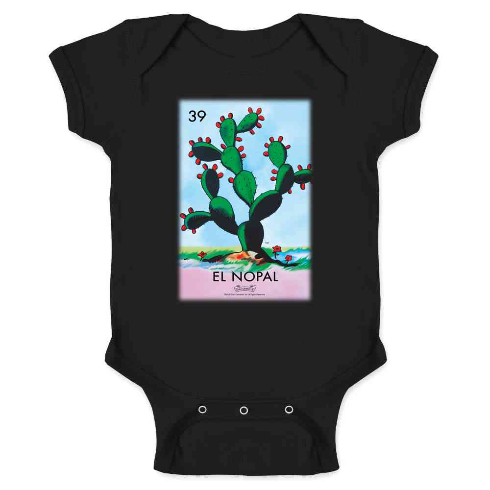 El Nopal Cactus Loteria Card Mexican Bingo Baby Bodysuit – Gotham Gifts ...
