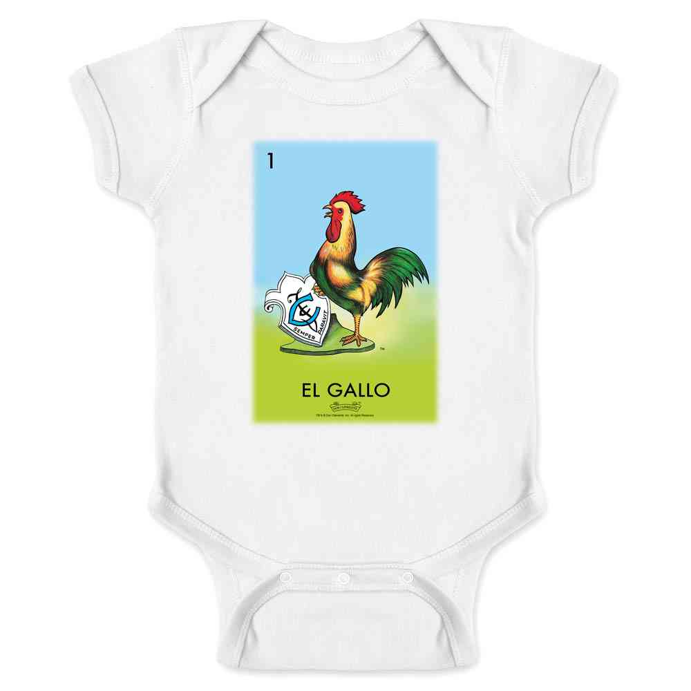 El Gallo Rooster Loteria Card Mexican Bingo Baby Bodysuit – Gotham ...