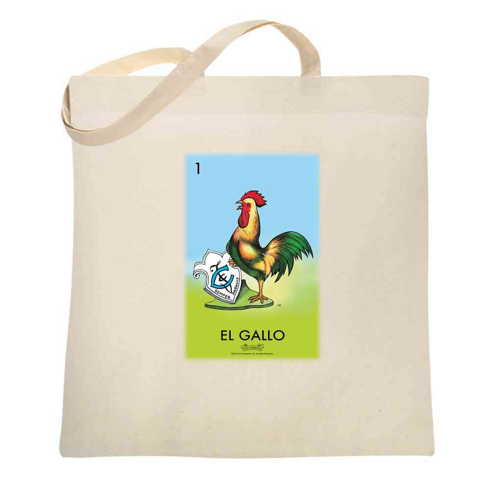 El Gallo Rooster Loteria Card Mexican Bingo Tote Bag – Gotham Gifts ...