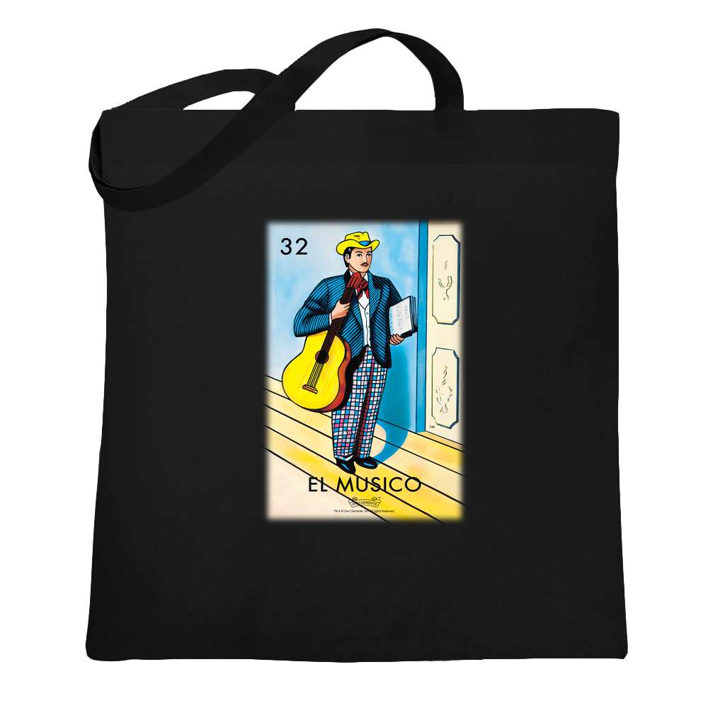 El Musico Musician Loteria Card Mexican Bingo Tote Bag – Gotham Gifts ...