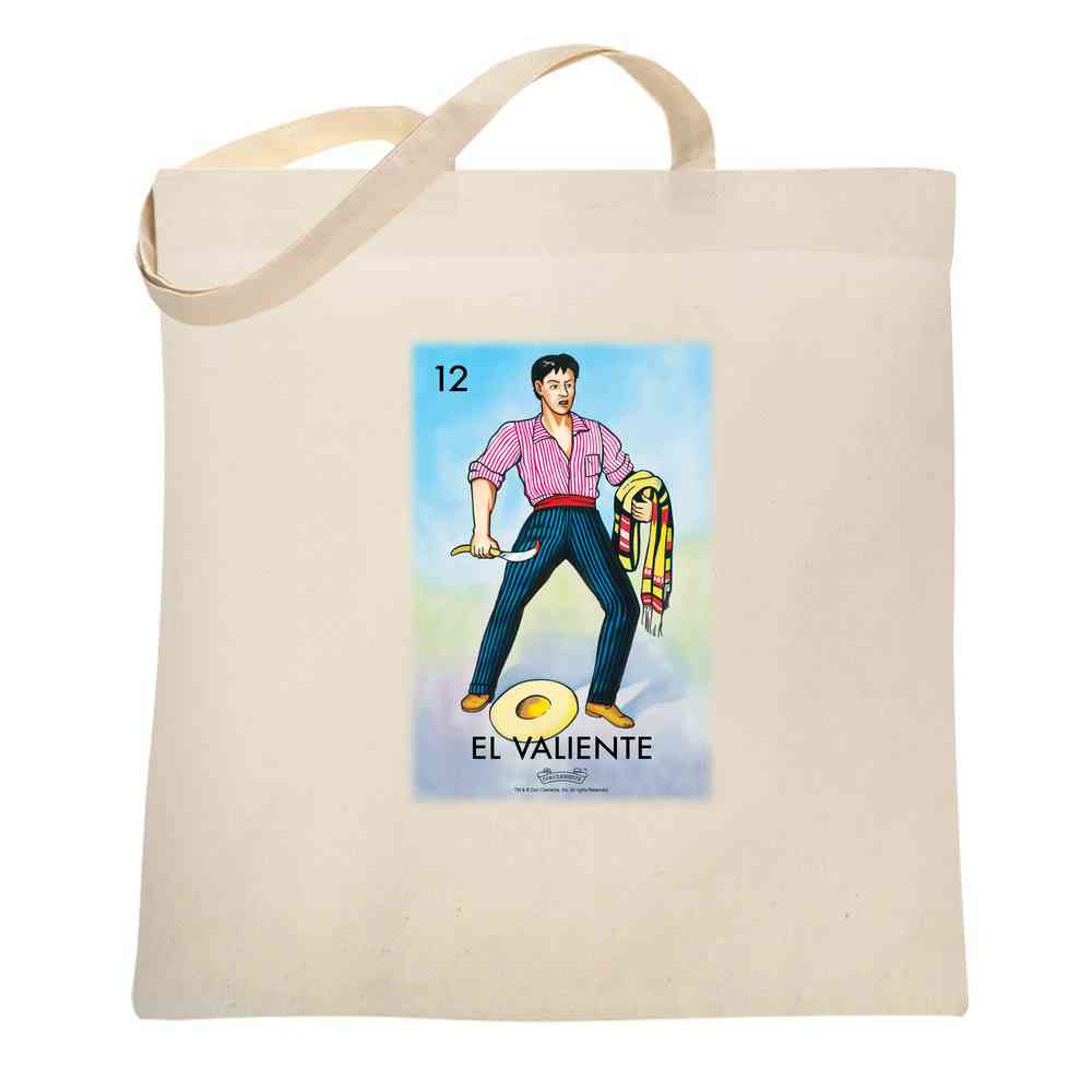 El Valiente The Brave One Card Mexican Bingo Tote Bag – Gotham Gifts ...