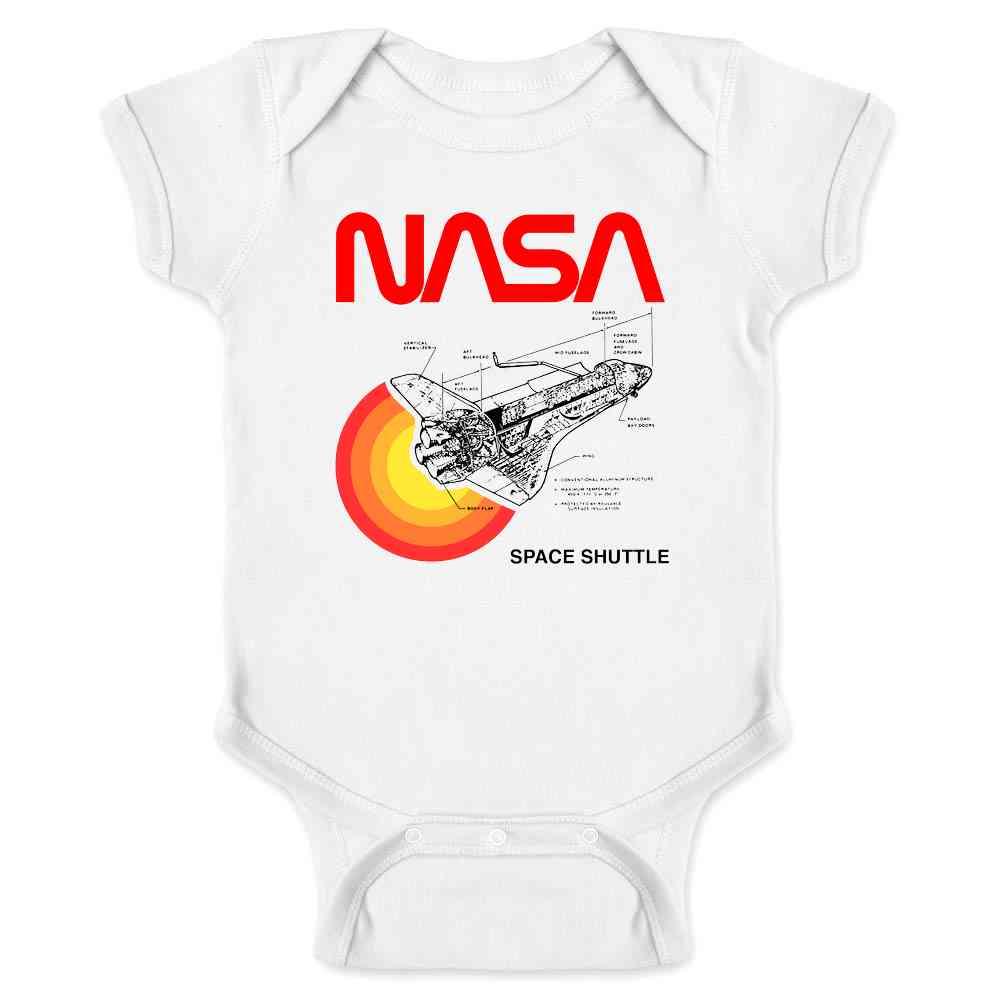 Space Shuttle Diagram NASA Baby Bodysuit – Gotham Gifts | Pop Threads