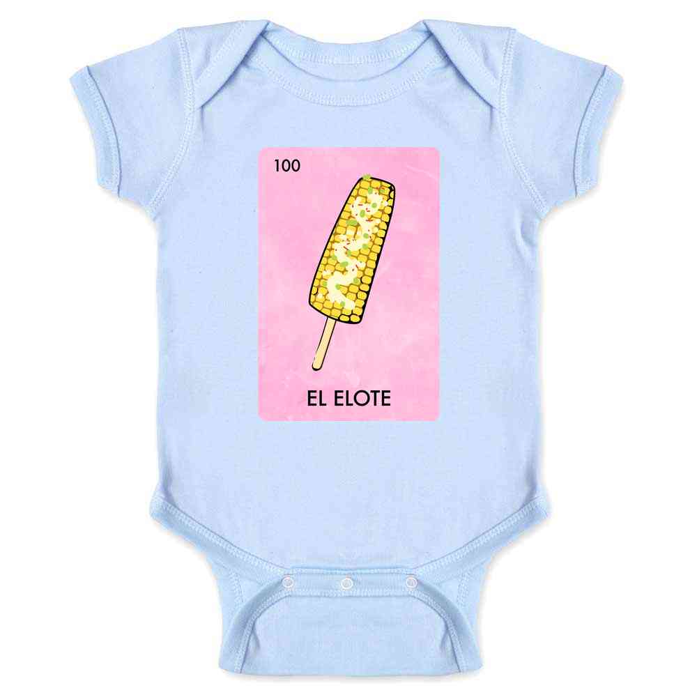 El Elote Mexican Lottery Parody Street Corn Funny Baby Bodysuit ...