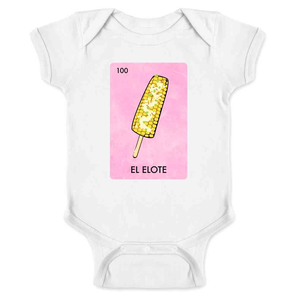 El Elote Mexican Lottery Parody Street Corn Funny Baby Bodysuit ...