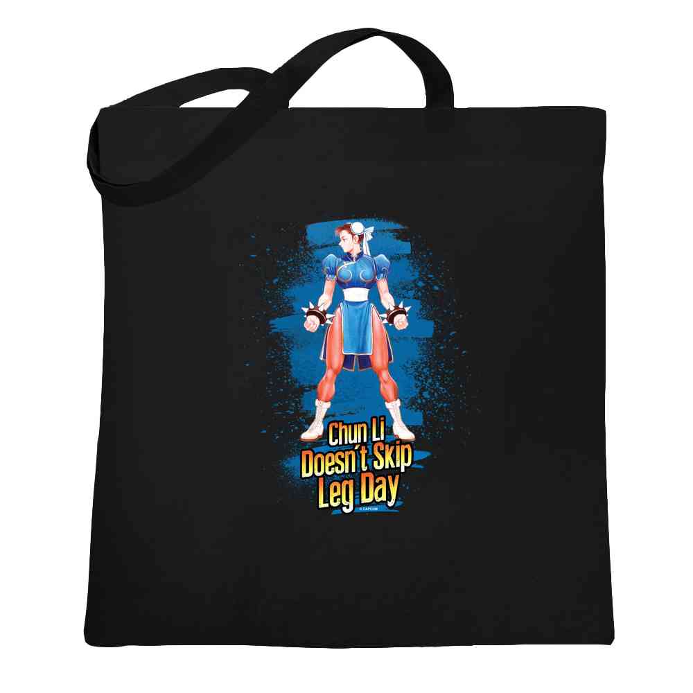 Street Fighter Chun Li Doesn't Skip Leg Day Funny Tote Bag – Gotham ...