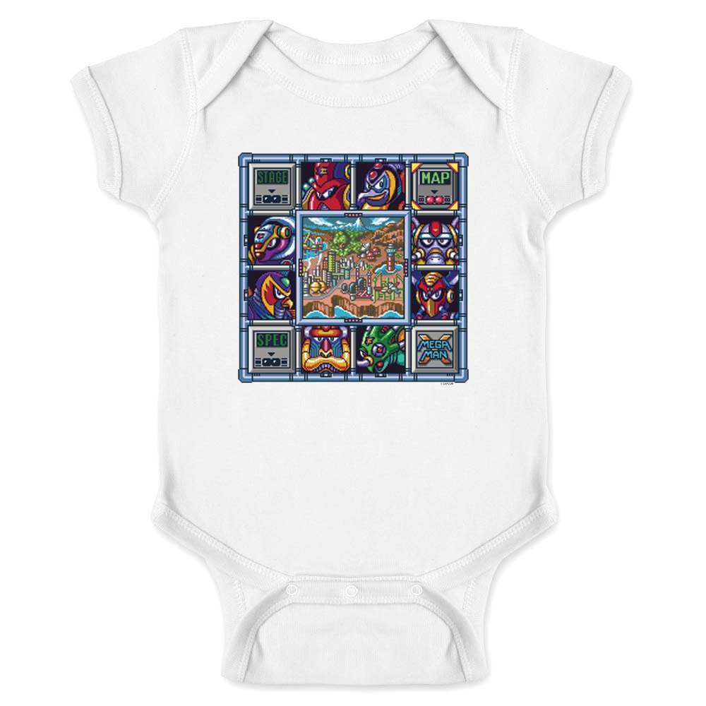 Mega Man X Stage Select Megaman Video Gaming Baby Bodysuit – Gotham ...