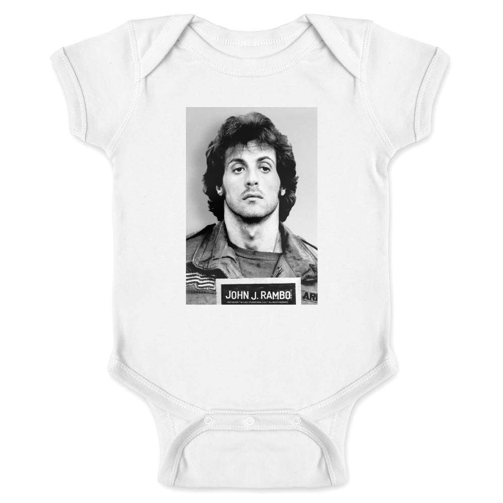 John J Rambo Mugshot Sylvester Stallone Movie Baby Bodysuit – Gotham ...