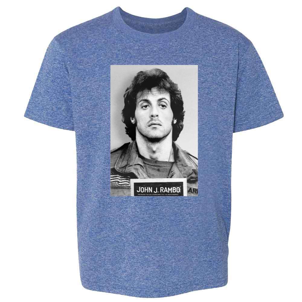 John J Rambo Mugshot Sylvester Stallone Movie Kids & Youth Tee – Gotham ...