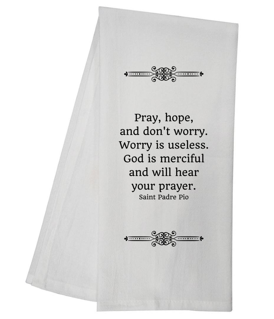 Worry Is Useless Tea Towel GGTT580 – Gotham Gifts | Pop Threads