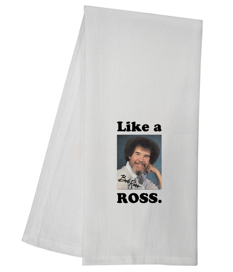 Bob Ross Like A Ross Tea Towel GGTT1124 – Gotham Gifts | Pop Threads