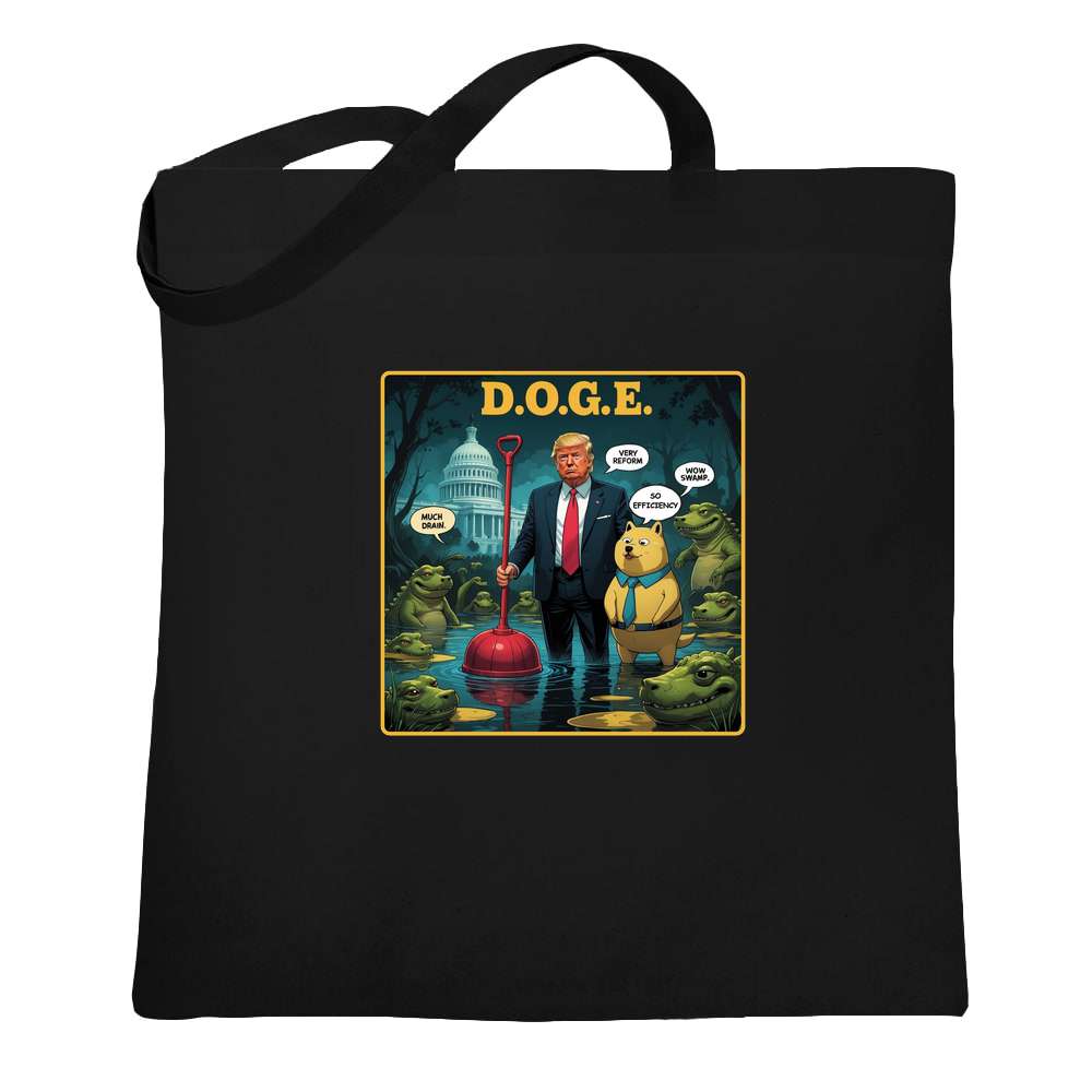 Donald Trump DOGE Drain Swamp Tote Bag – Gotham Gifts | Pop Threads