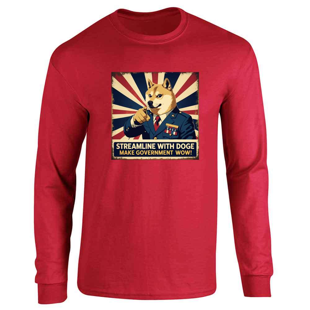 Donald Trump DOGE Streamline Make Government WOW Long Sleeve – Gotham ...
